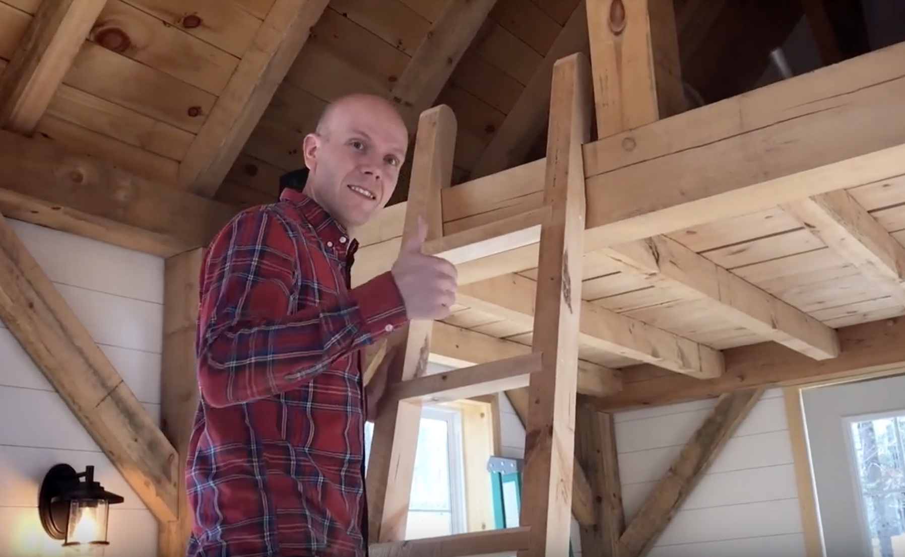 Rustic Log Loft Ladders