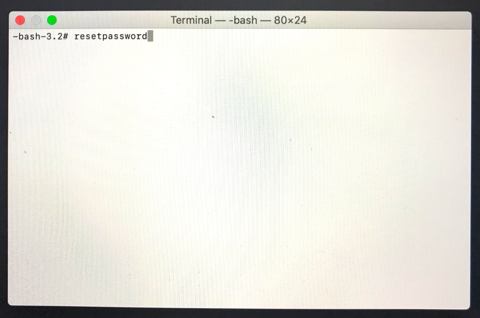 Resetting A Forgotten Mac Password A Northwoods Cabin