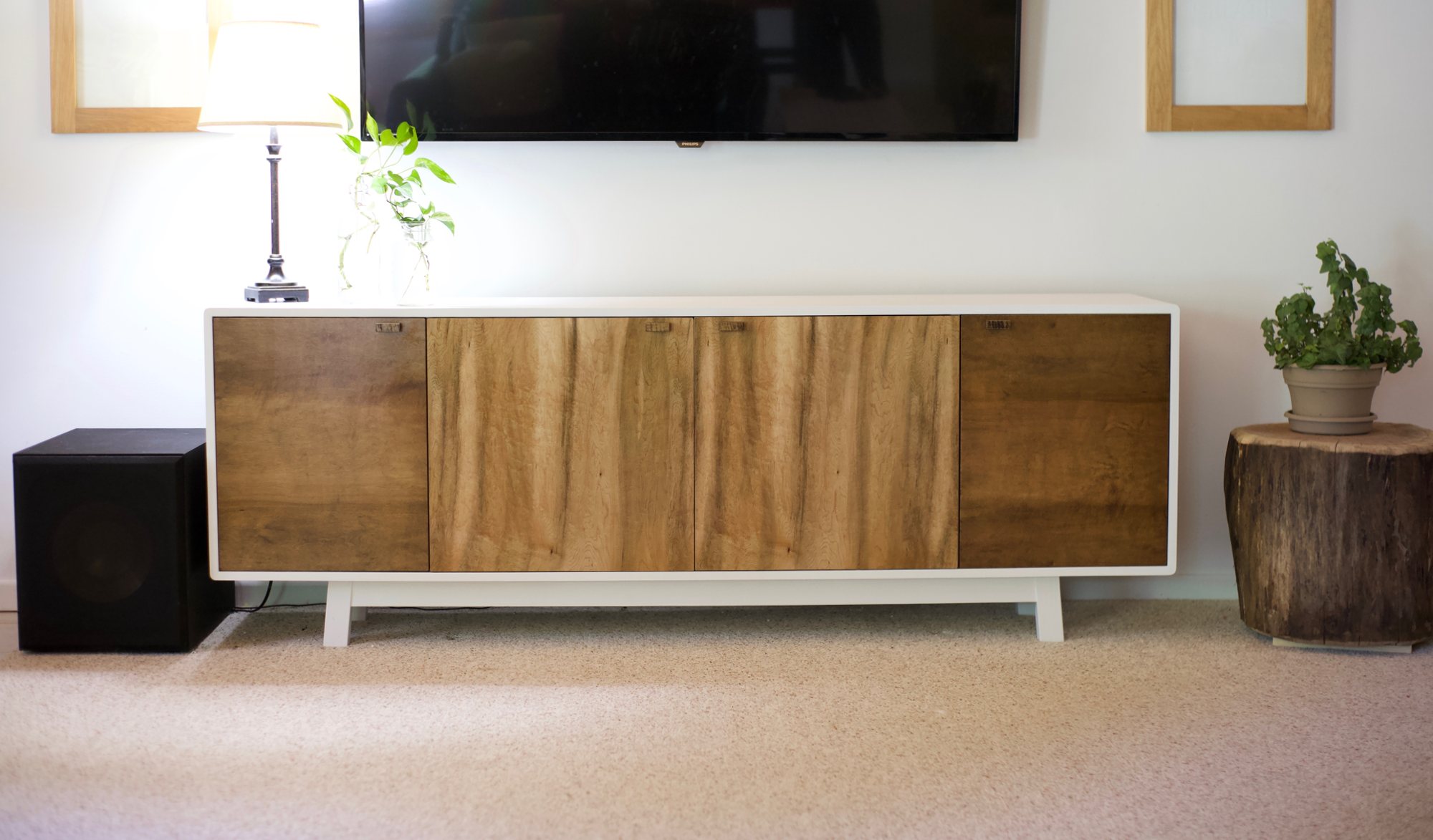 Mid-Century Modern(ish) TV Console | A Northwoods Cabin